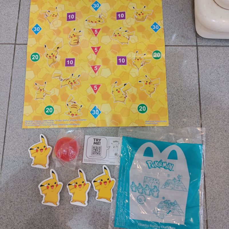 Happy meal Mcdonalds pokemon pikachu rolling challenge toy | Shopee ...
