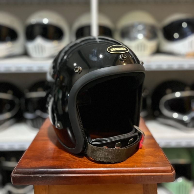 Slimhead TX-500 Black Gloss Helmet by CrusherCustoms Classic Vintage ...