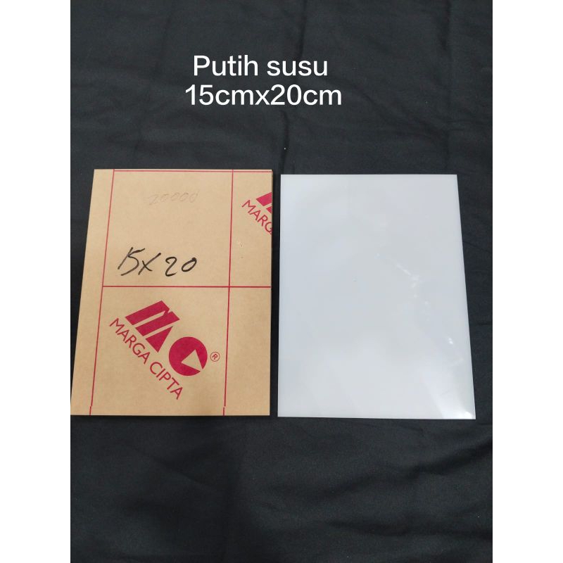 PUTIH Milky White Acrylic Sheet 2mm thick 15cm x 20cm | Shopee Philippines