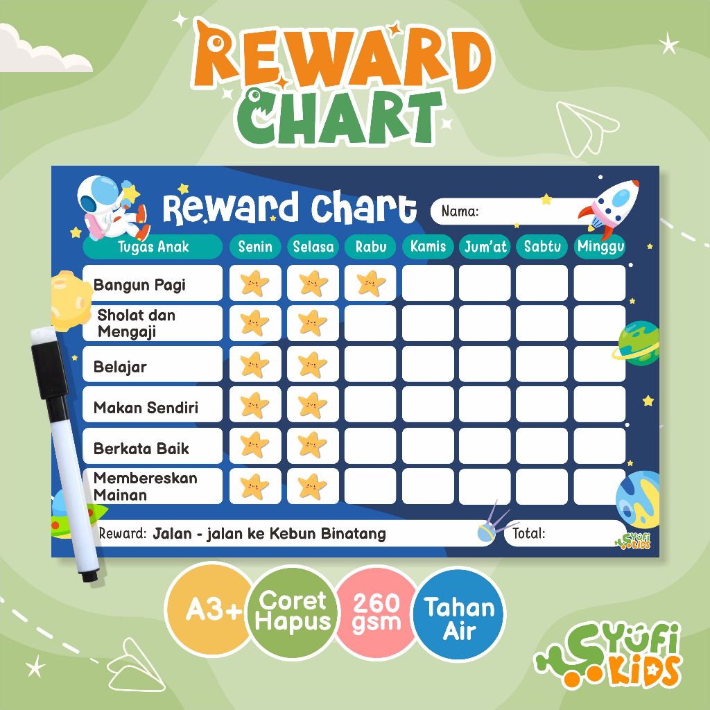 Children's Reward Chart / Children's Appreciation Target Sheet | Shopee ...