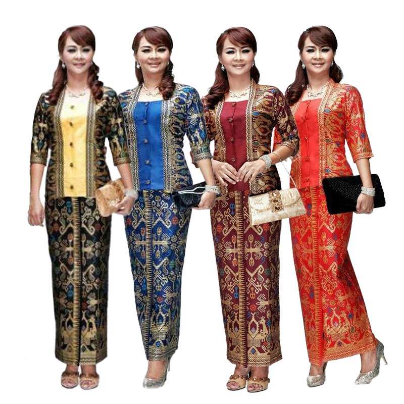 Narita Prodo Batik Flight Attendant Kebaya Set with Long Skirt | Shopee ...