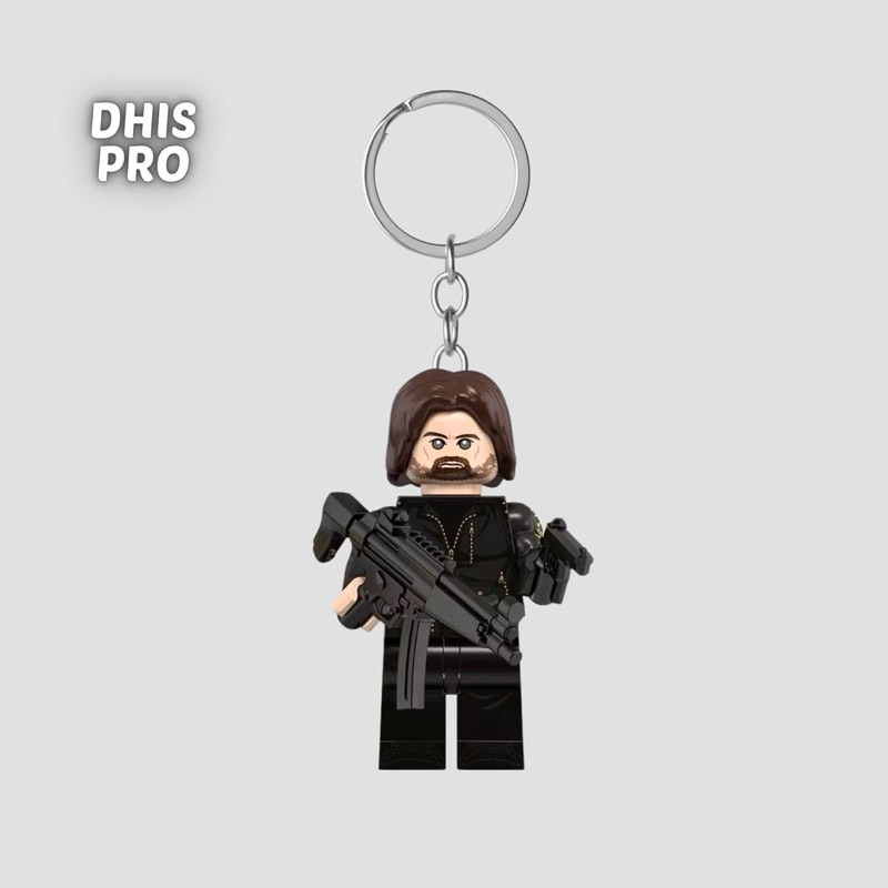 GANTUNGAN Dhis Project Keychain LEGO Minifigure Bucky Barnes Winter ...