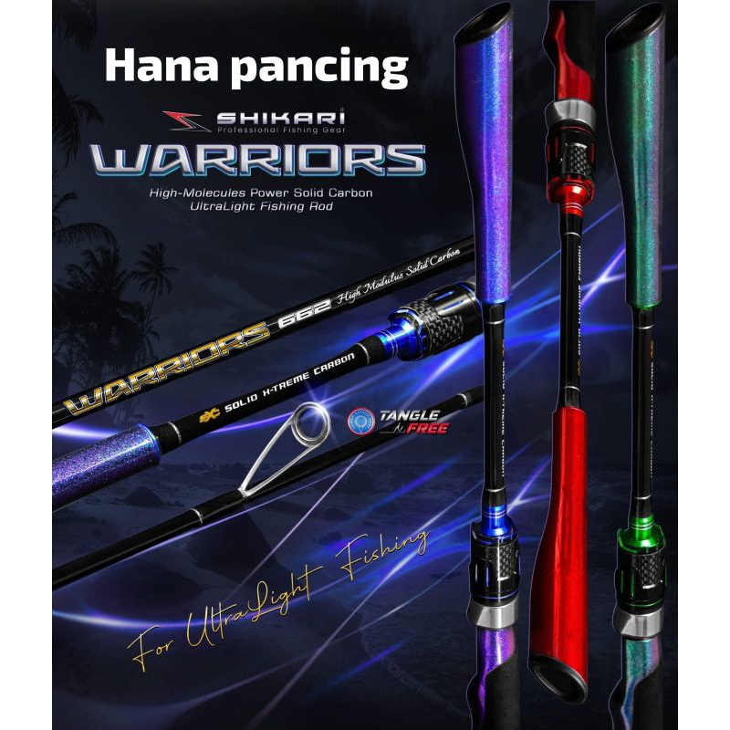 Shikari warriosr ultra light 662 and 702 solid carbon fishing rods | Shopee Philippines
