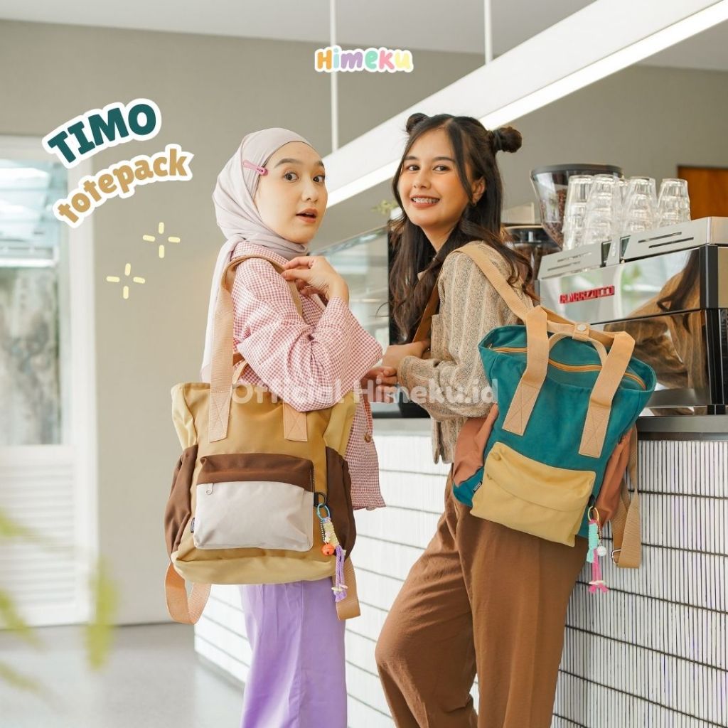 Himeku TIMO MEDIUM 3 in 1 Totepack - MEDIUM Bag - Men's Women's Canvas Backpack | Shopee Philippines