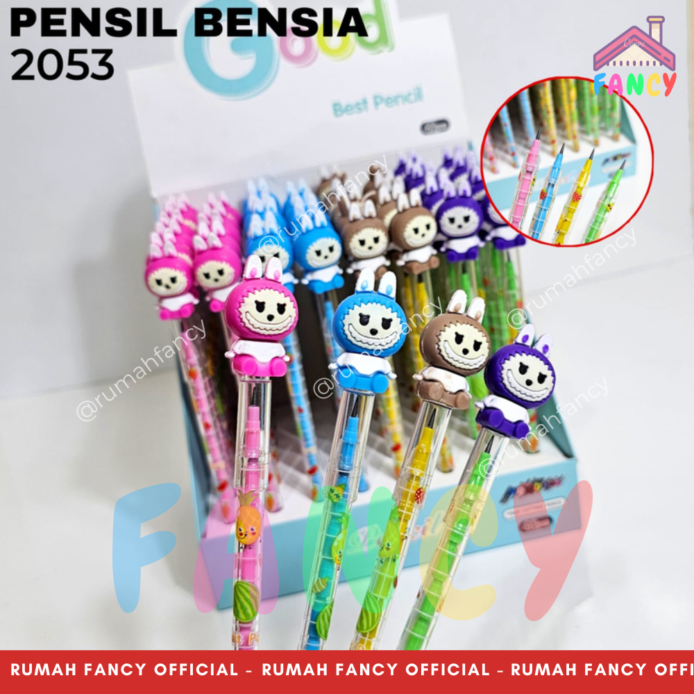 Bensia Onde Pencil 2B LABUBU Shape Cartoon Bensia Pencil Doll Character ...