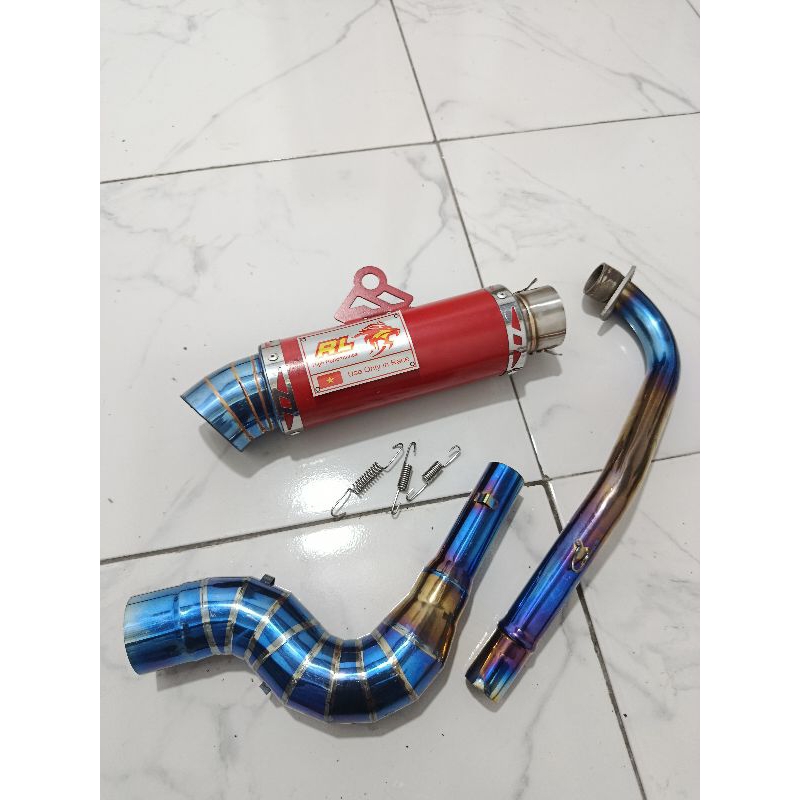 RL 1set Pipe 51mm canister contour open specs exhaust pipe for Wave 125 ...