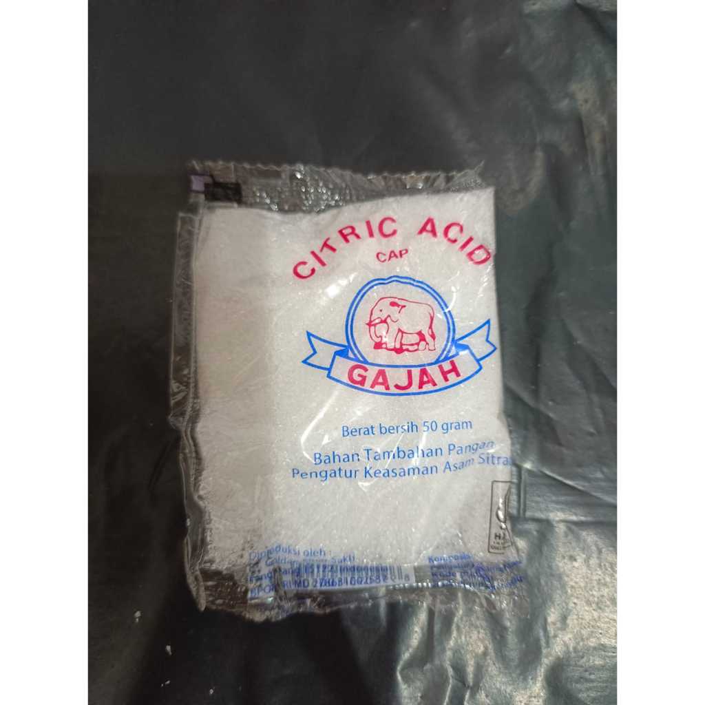 Citric Acid Citrun Cap Gajah 50 Gr Natural Acid Flavor | Shopee Philippines