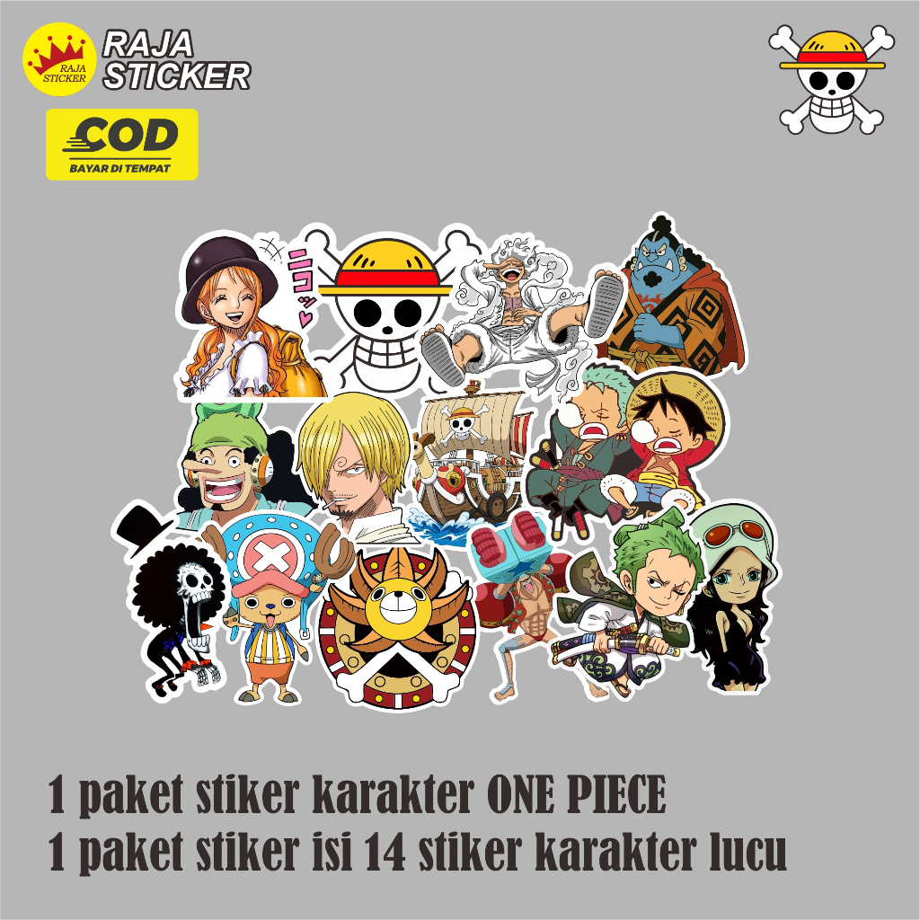HP One Piece Character Hologram Anime Sticker Cellphone & Laptop case ...