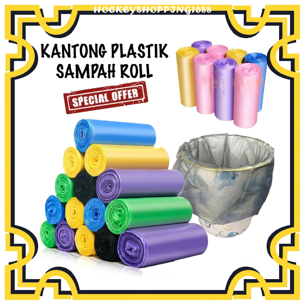 HS MULTIPURPOSE THICK PLASTIC TRASH ROLL PLASTIC TRASH PLASTIC BAGS 1 ...