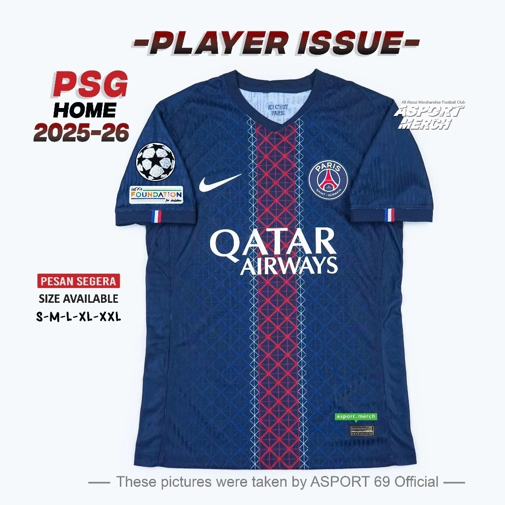 JERSEY PLAYER ISSUE PSG HOME 2025 2026 JERSi PSG HOME PI 25 26 | Shopee ...
