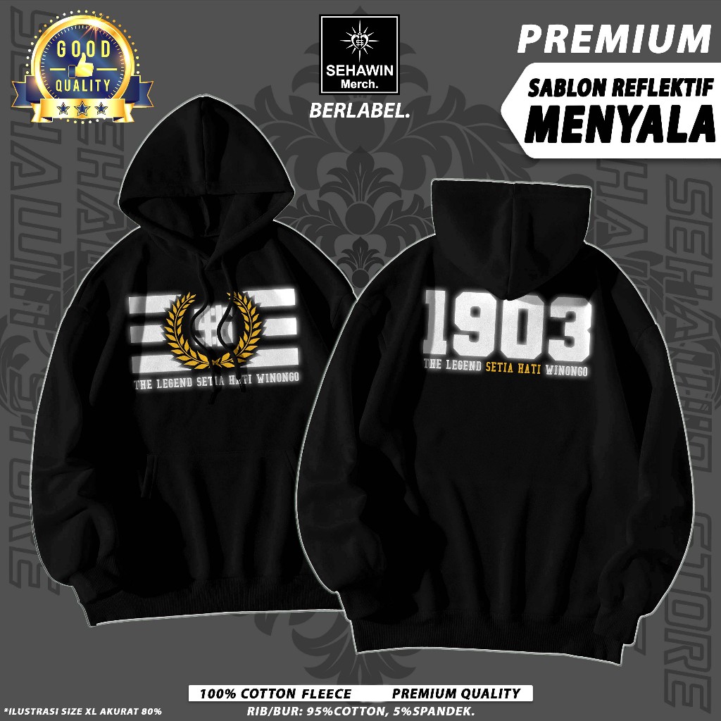 CAHAYA PREMIUM PSHW HOODIE - REFLECTIVE SCREEN PRINTING LIGHT UP TO ...