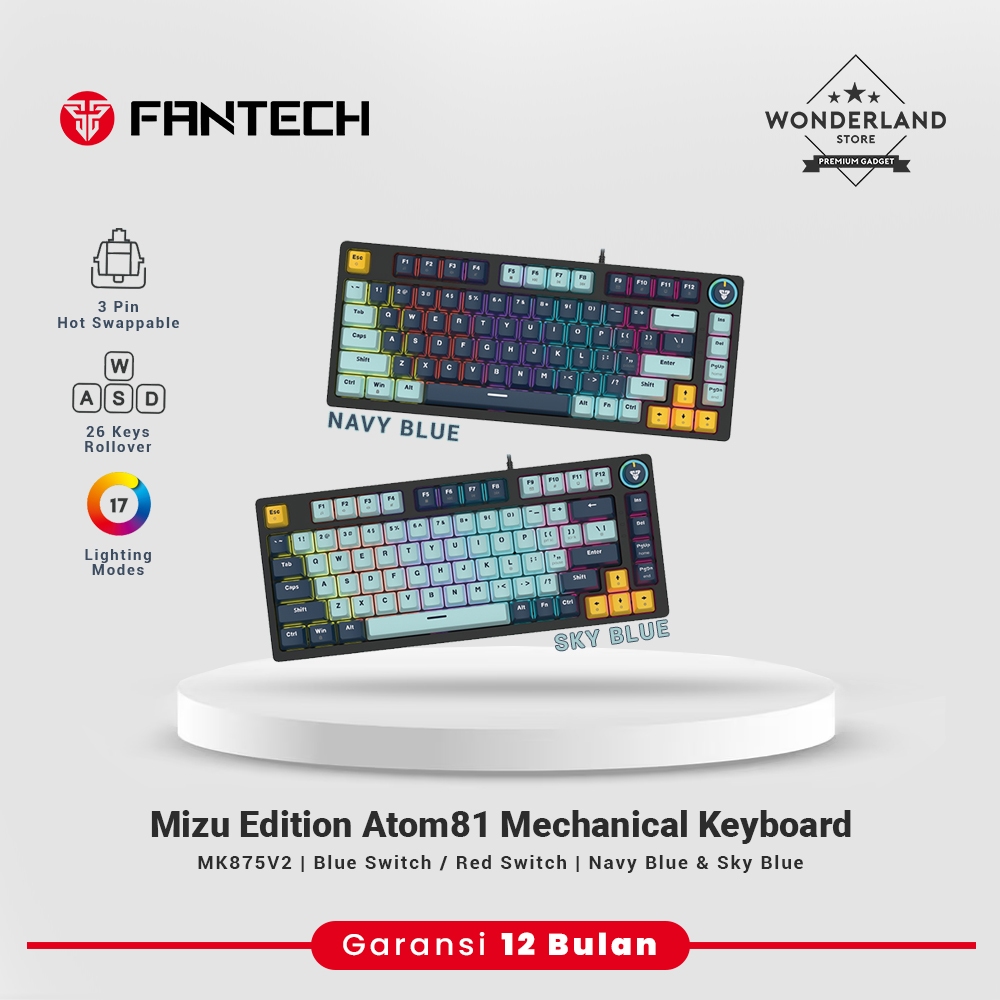 Fantech Atom63 Atom81 Atom96 Mechanical Keyboard Gaming 60% 75% 95% Hot ...