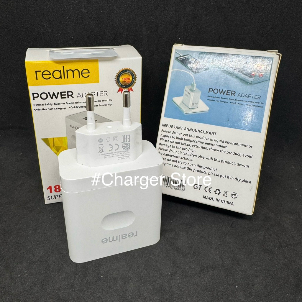 Realme 180W SUPER VOOC Fast Charging Head Charger Shell Adapter Fast ...