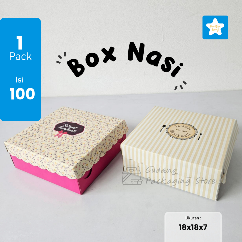 100 pcs / 18x18 / Rice Box / Rice Box / Rice Box / Celebration Box ...