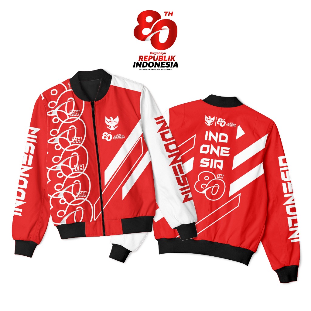 INDONESIAN BOMBER JACKET HOODIE INDEPENDENCE OF THE REPUBLIC OF ...
