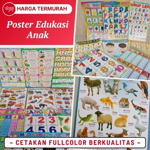 Children's Educational Posters Introduction to Letters and Numbers ...