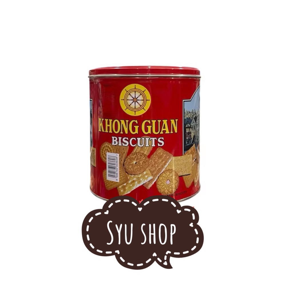 KHONGGUAN Assorted Biscuits Mixed Biscuits ROUND CANS 650gr GOJEK GRAB ...