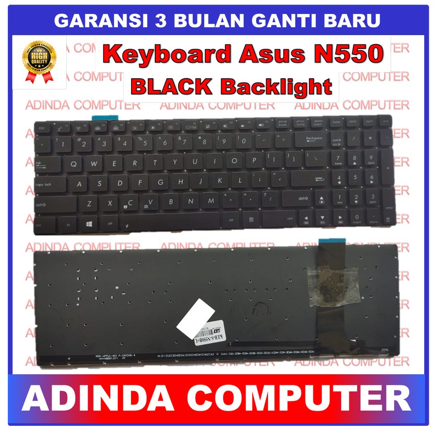 Asus N550 G550 N550J N550JA N550JK N550JV Black Backlight Keyboard ...