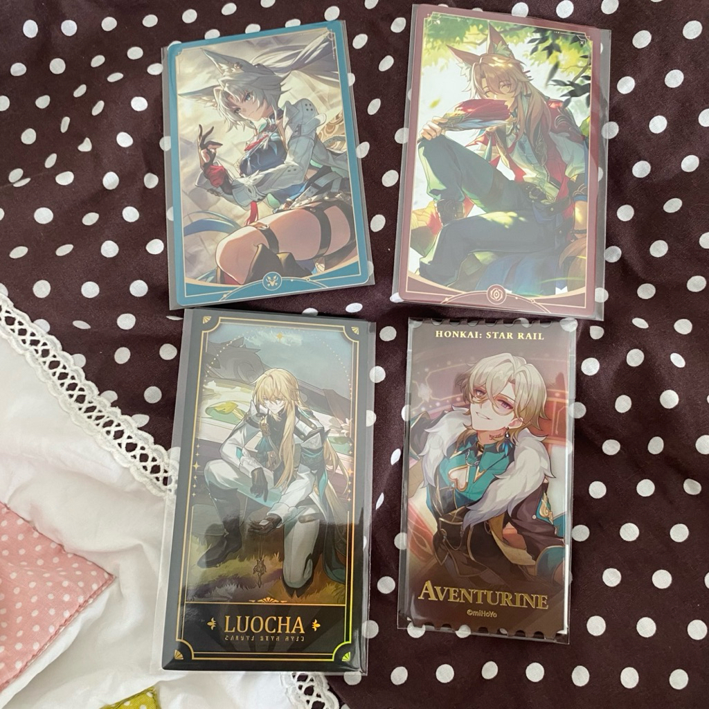 Official card honkaistarrail feixiao jiaoqiu lucha aventurine bookmark ...