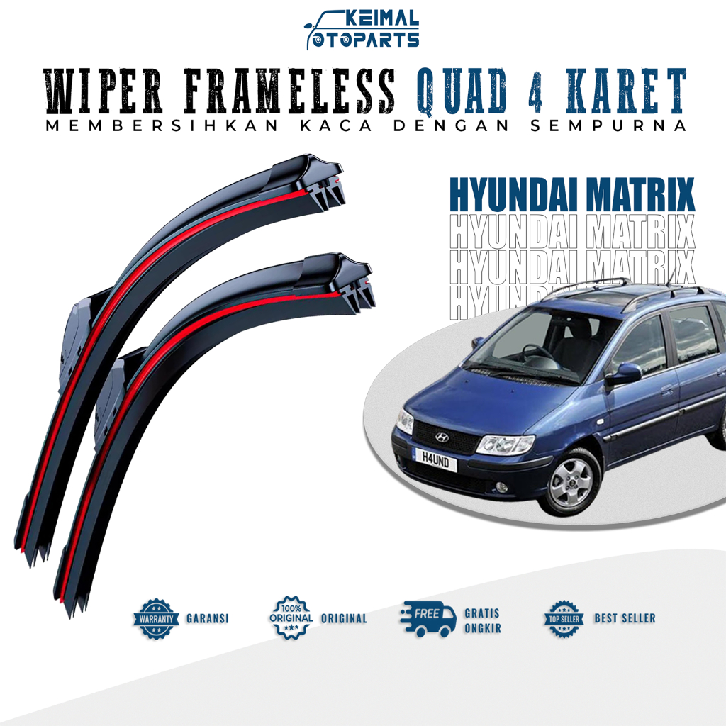 Hyundai Matrix Quad Car Wiper 4 Layer Rubber Car Windshield Cleaning ...