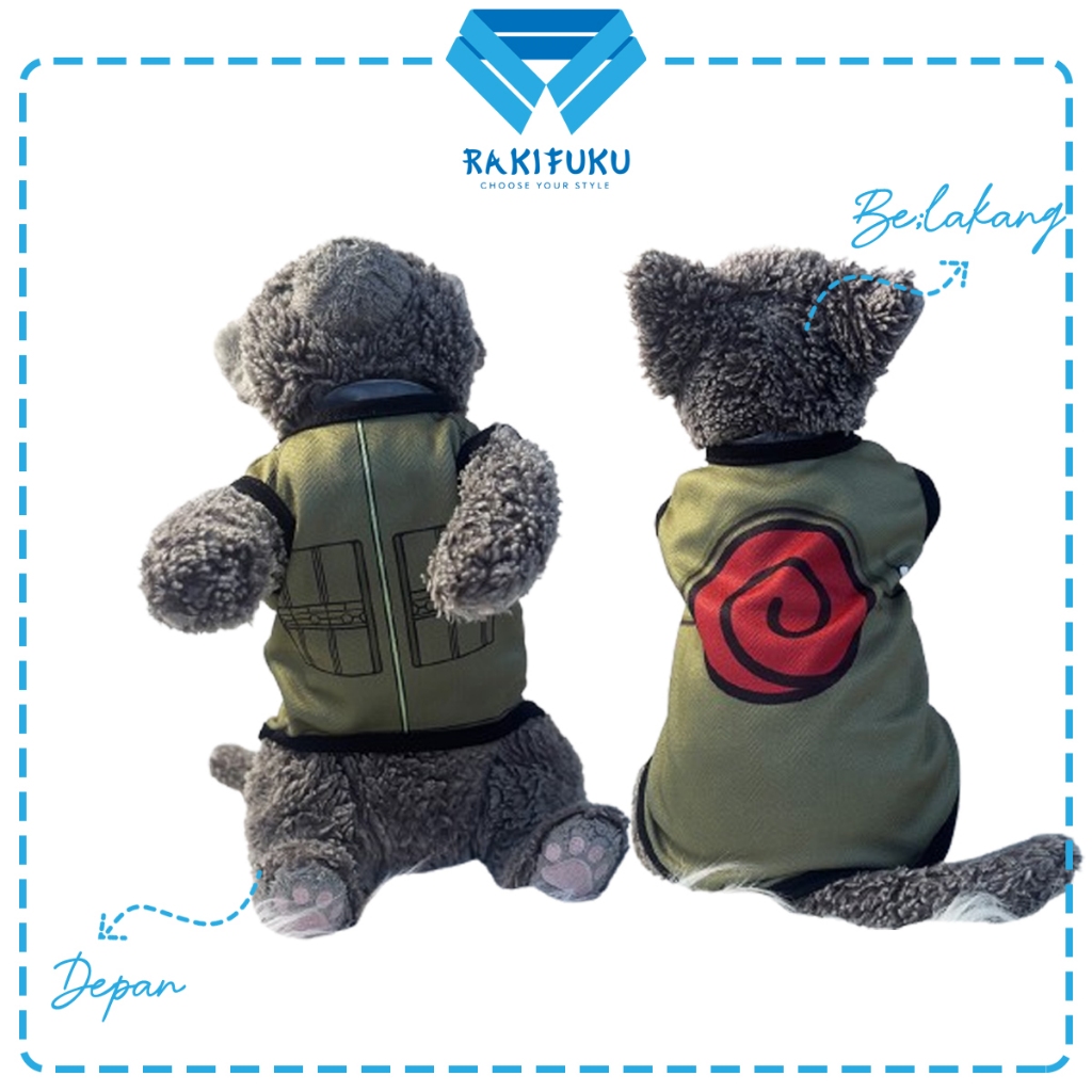 Cute Cartoon Anime Cat Clothes Chuunin Naruto Vest | Shopee Philippines