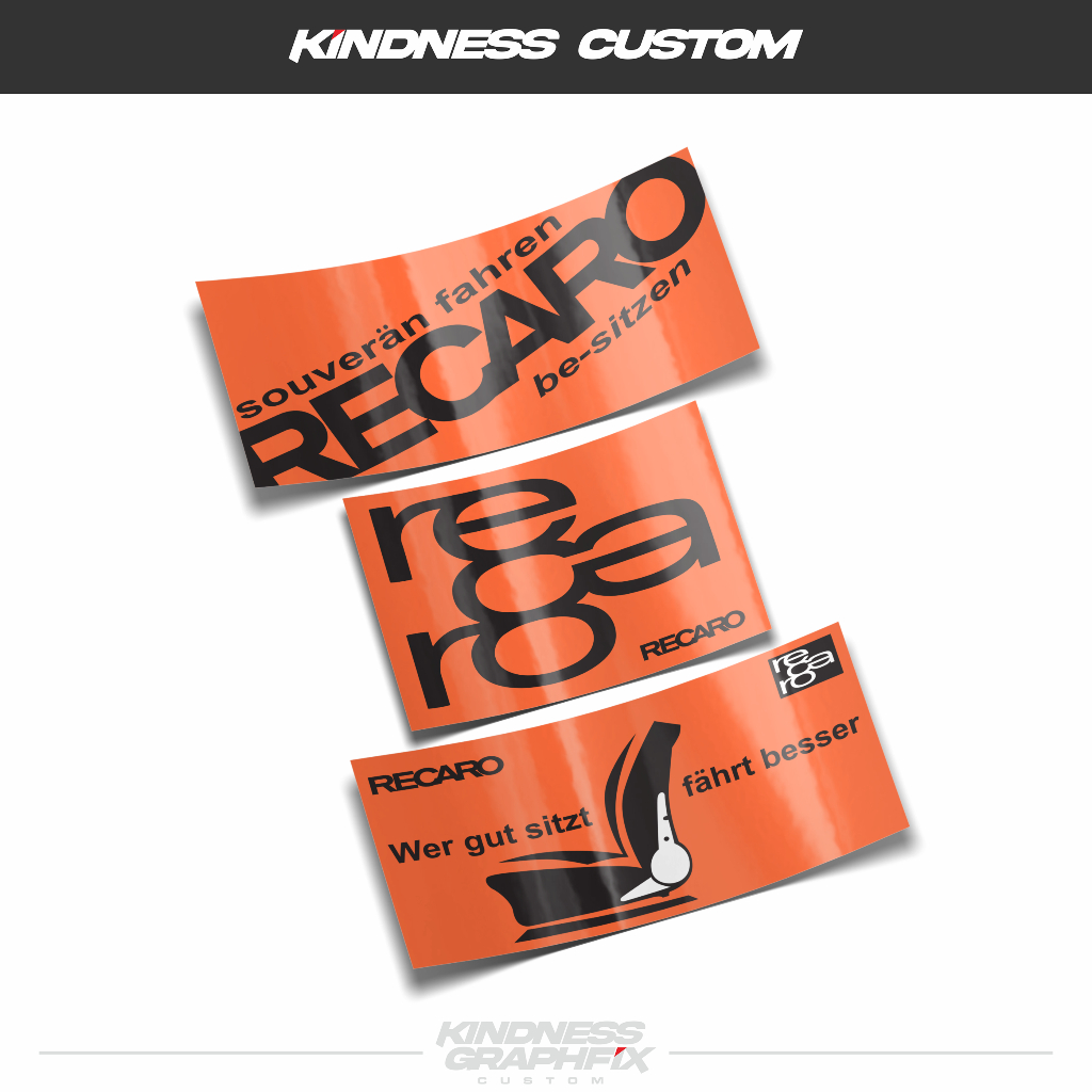 Recaro sticker (mirror sticking from inside glass) | Shopee Philippines