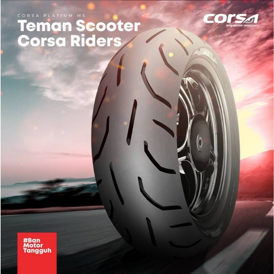 (PAY ON DELIVERY) CORSA TIRES 100/90-12 PLATINUM M5 Medium Compound Tubeless Motorcycle Tires ...