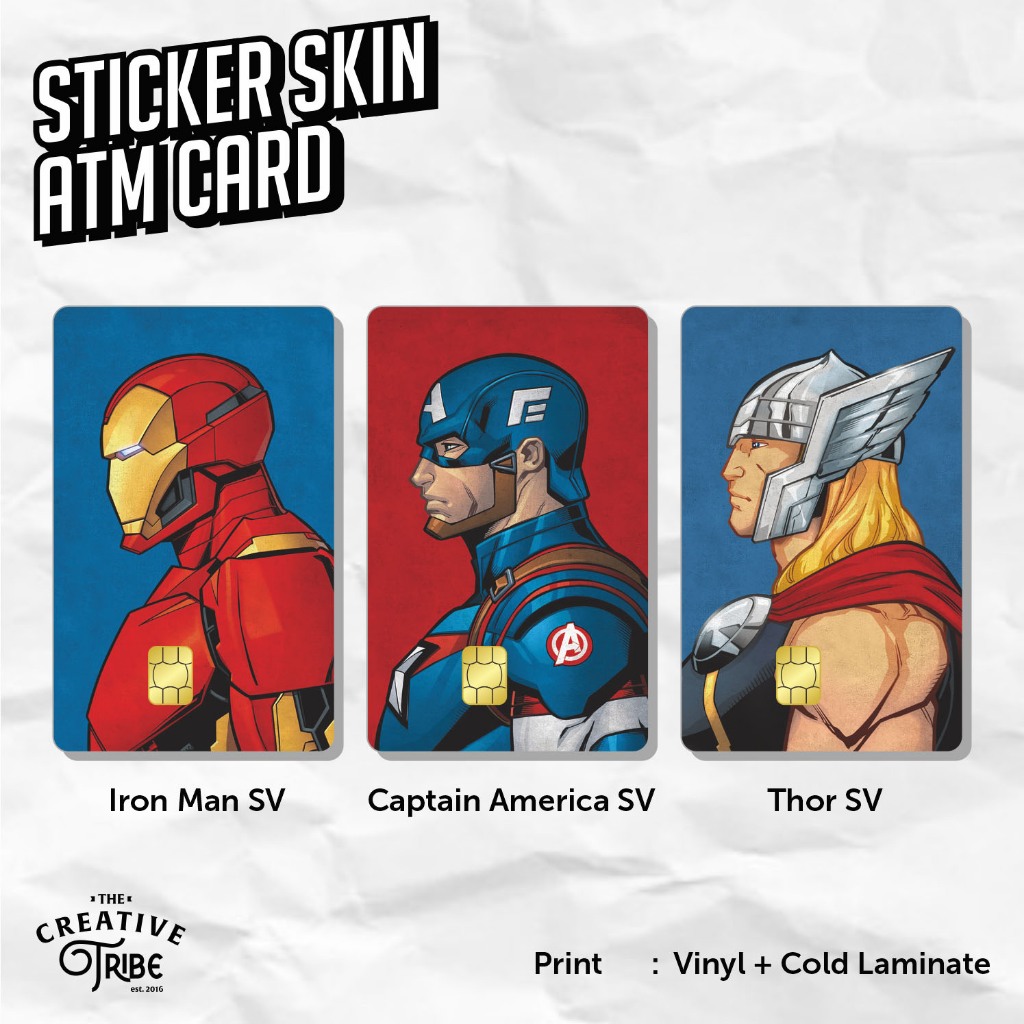 Marvel Suit Skin Card Sticker - Vinyl ATM Debit Credit Emoney Flazz ...
