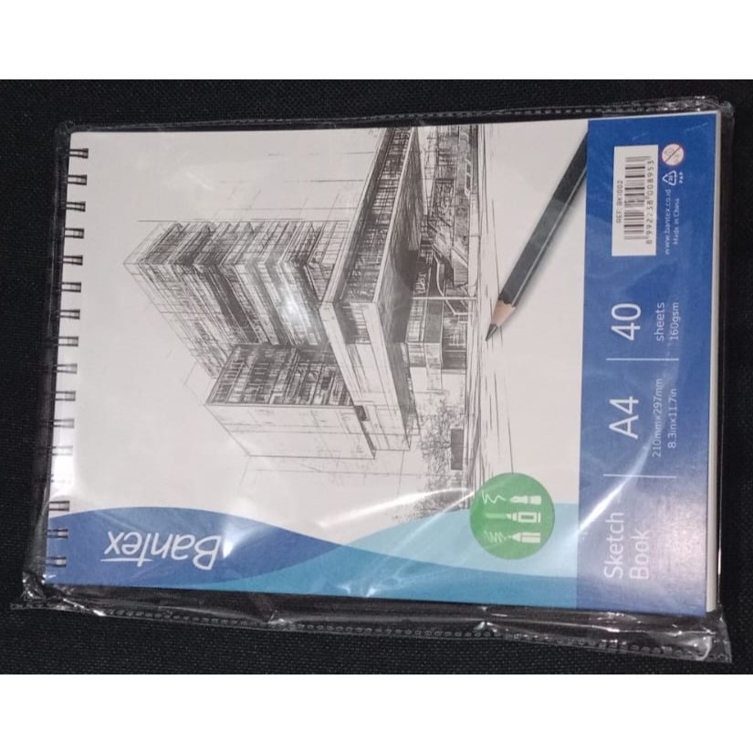 Sketch Book A4 Bantex 40 Pages / Bantex Sketch Book 40 Sheets / A4 Size ...