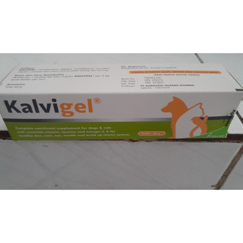 Kalvigel 60 GR KALBE DOG CAT SUPPLEMENT / ANIMAL PASTA VITAMIN | Shopee ...