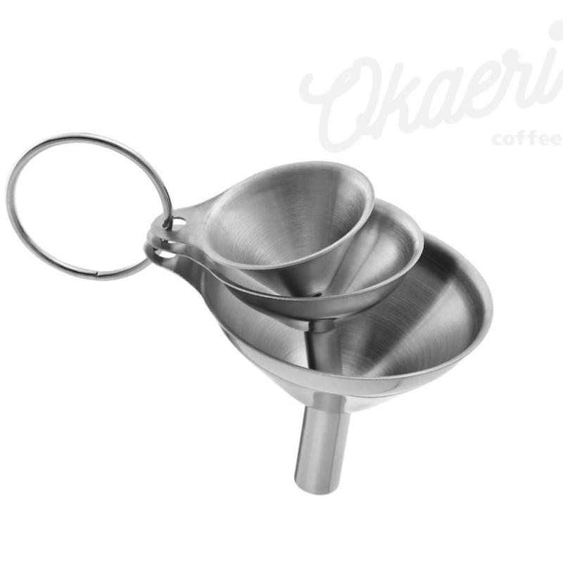 3in1 Mini Funnel Stainless Steel Water Syrup Soy Sauce Oil Bottle ...