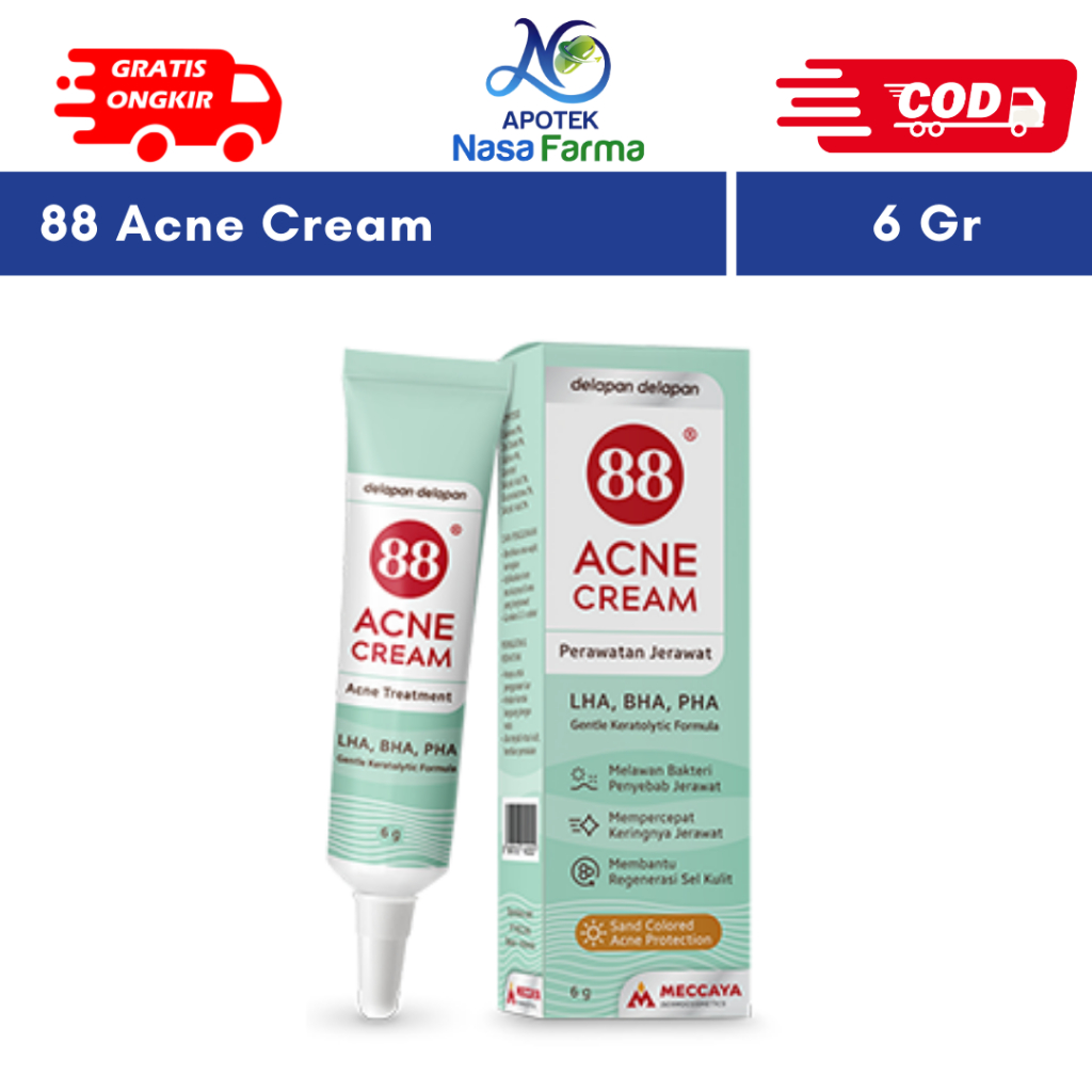 88 Acne Cream @6gr / Acne Spot Cream Acne Spot Cream LHA BHA PHA Gentle ...