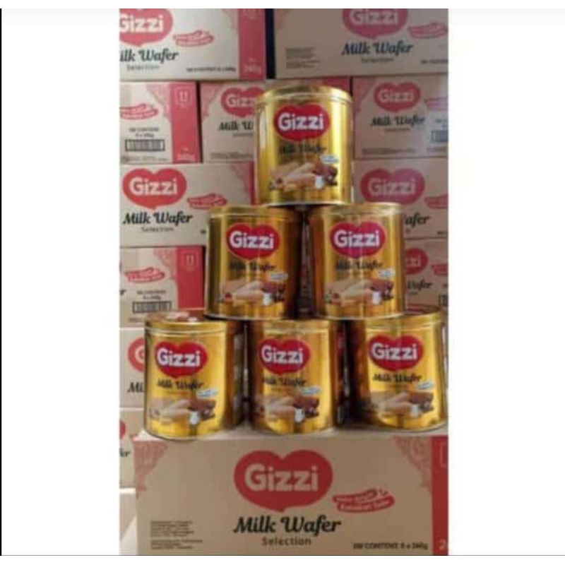 Gizzi Milk Wafer Can 1 Box Contains 6 Cans/240gr | Shopee Philippines