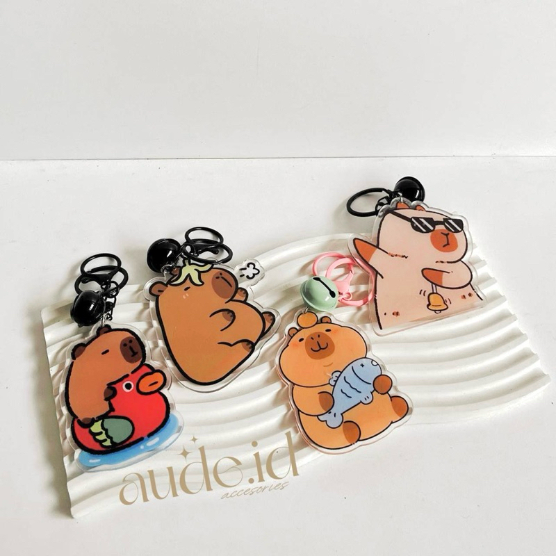 GANTUNGAN Aude - Big Capybara Keychain | Acrylic Capybara Hanger | Big ...
