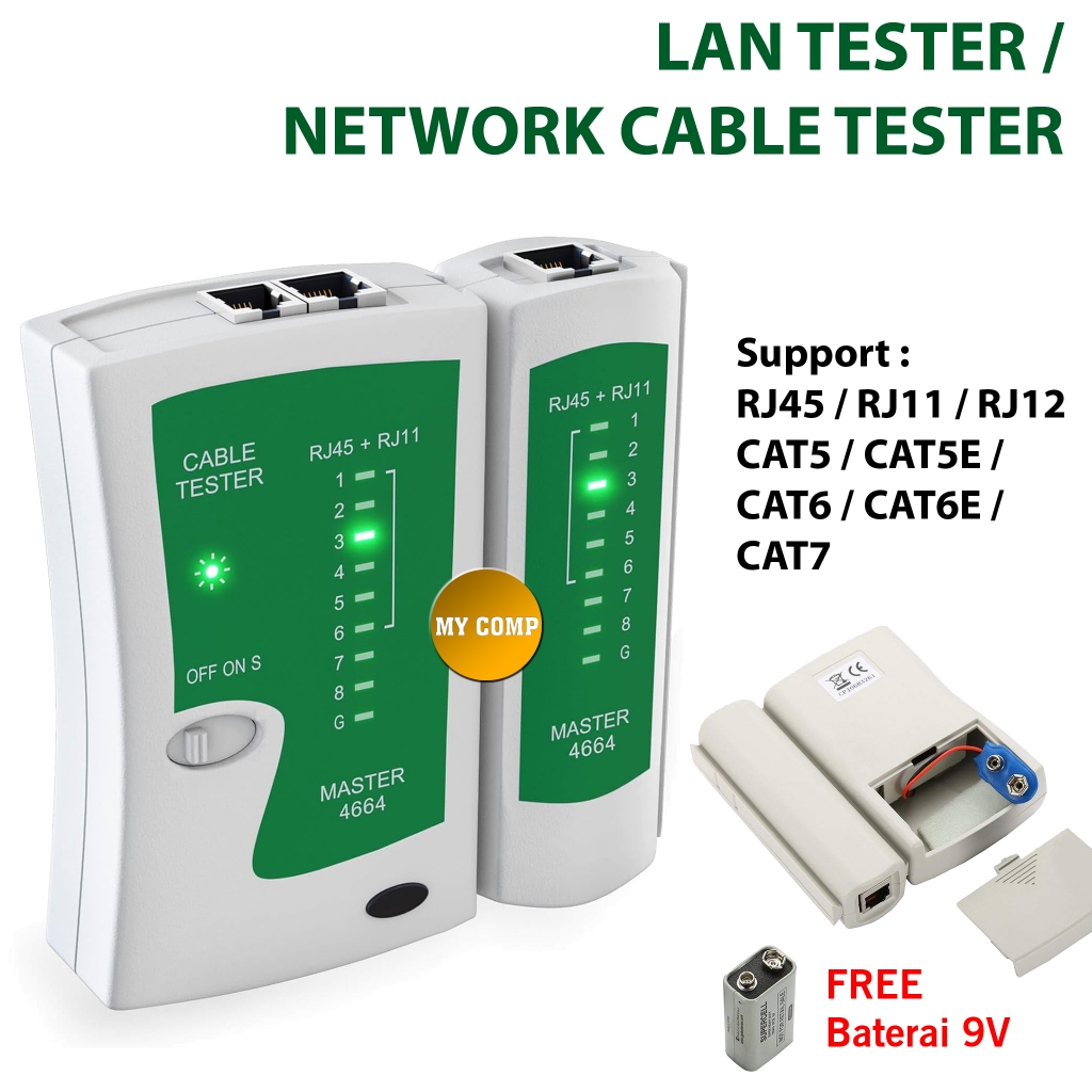 Lan Tester / Network Cable Tester / Ethernet RJ45 UTP RJ11 Tester Cable ...