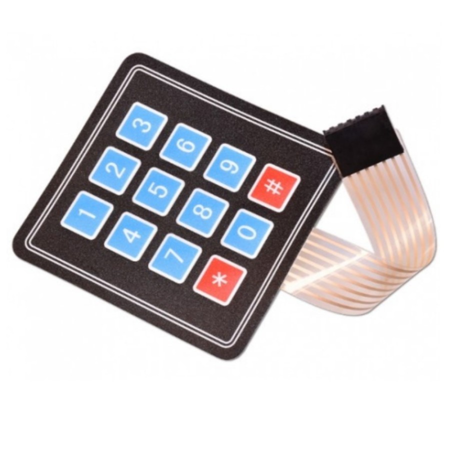 TOMBOL Keypad 3X4 Matrix Keyboard 12 Key Membrane for Arduino 4X3 ...