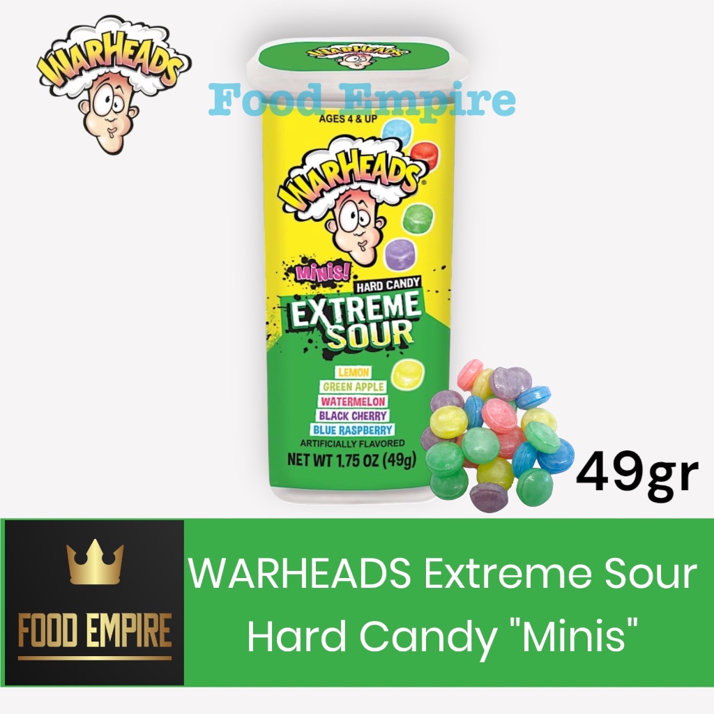 Warheads Extreme Sour Hard Candy Minis 49 grams | Warhead Asem Candy ...