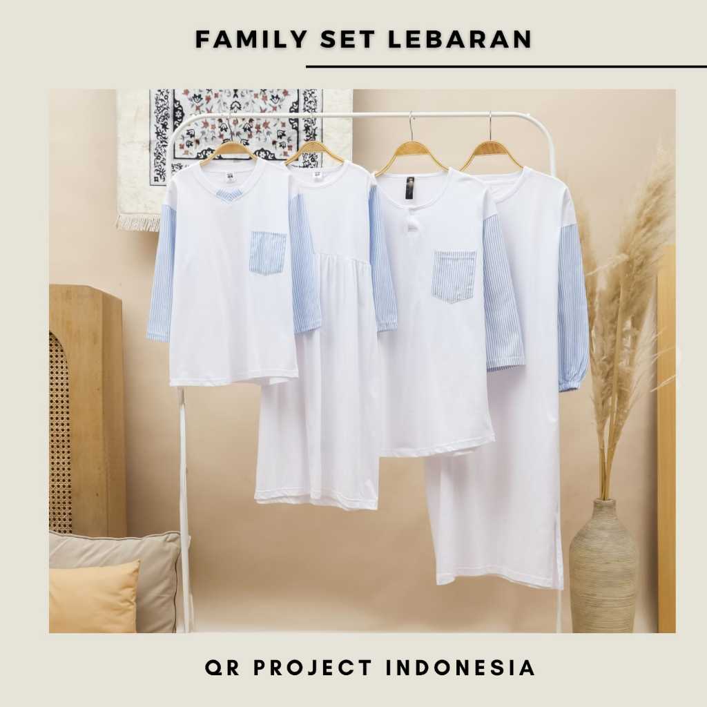 Family Raya Series Father Mother Child Eid Koko Shirt and Cotton Combed ...