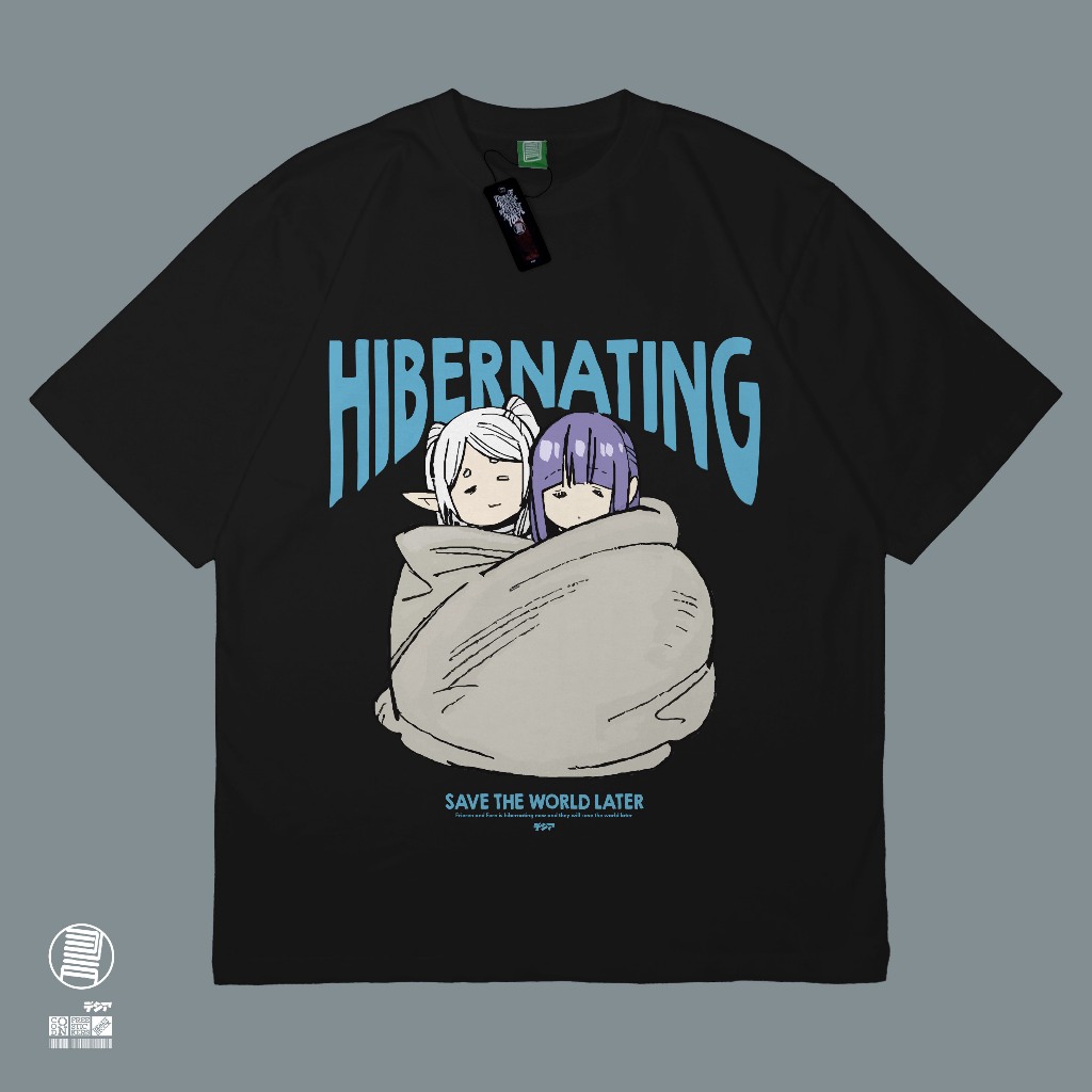 Hibernating Frieren and Fern T-Shirt Anime Manga Wibu Japan T-Shirt ...
