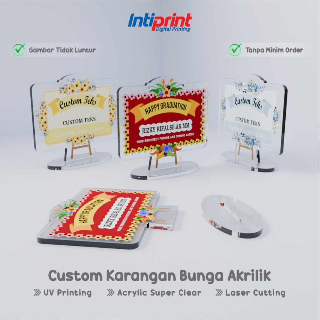 Custom UV PRINT Acrylic Stand Wreath - Acrylic Standee Congratulations ...