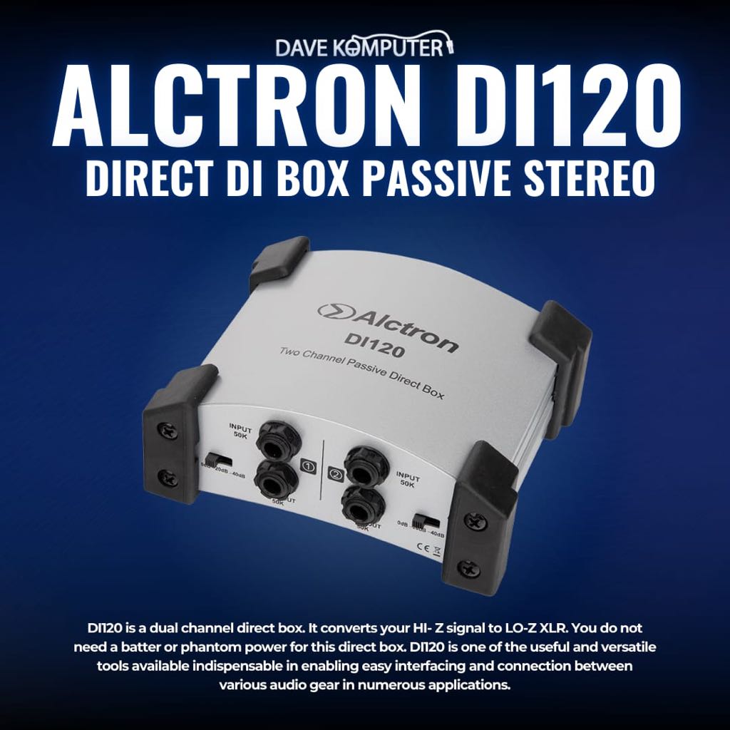 Alctron DI120 / DI 120 / DI-120 Direct DI Box Stereo Passive Passive | Shopee Philippines
