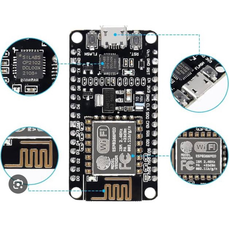 Nodemcu ESP8266 ESP12 CH340 IOT wireless Arduino V3 Original 100% | Shopee Philippines