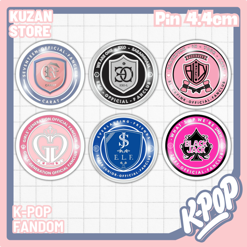 KPOP Fandom Logo Pin 4.4 cm / Badge Pin / Button Pin / Pin Pin / Press ...
