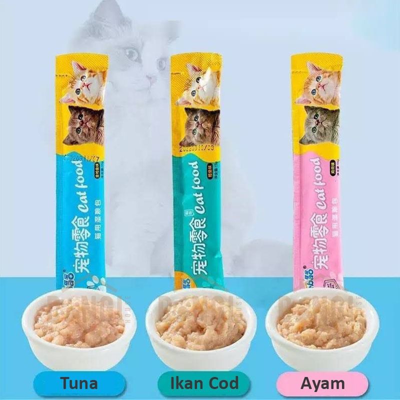 LIE BAO Liquid Cat Snack 15GR Kitten Adult Cat Snack Creamy bio meo ...