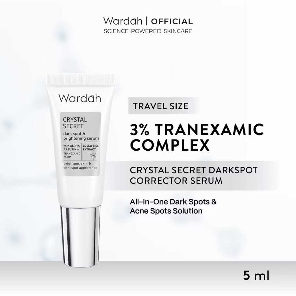 PUTIH HITAM Wardah CRYSTAL Secret Dork Spot & Brightening Serum 5 ml ...