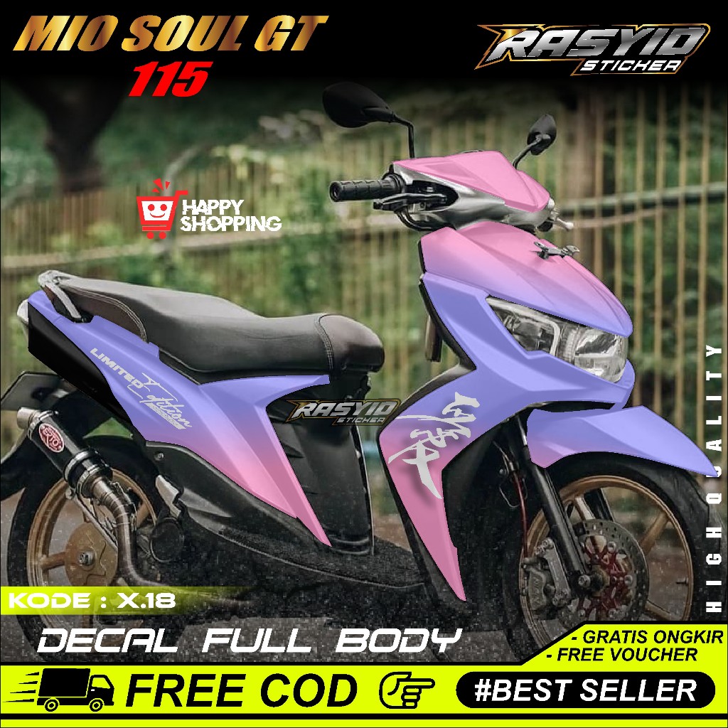 Yamaha Mio Soul GT 115 Full Body Decal Sticker 2012 2013 2014 2015 Full ...