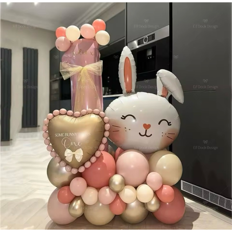 PASTEL PINK RABBIT HEAD BALLOON STAND | Shopee Philippines