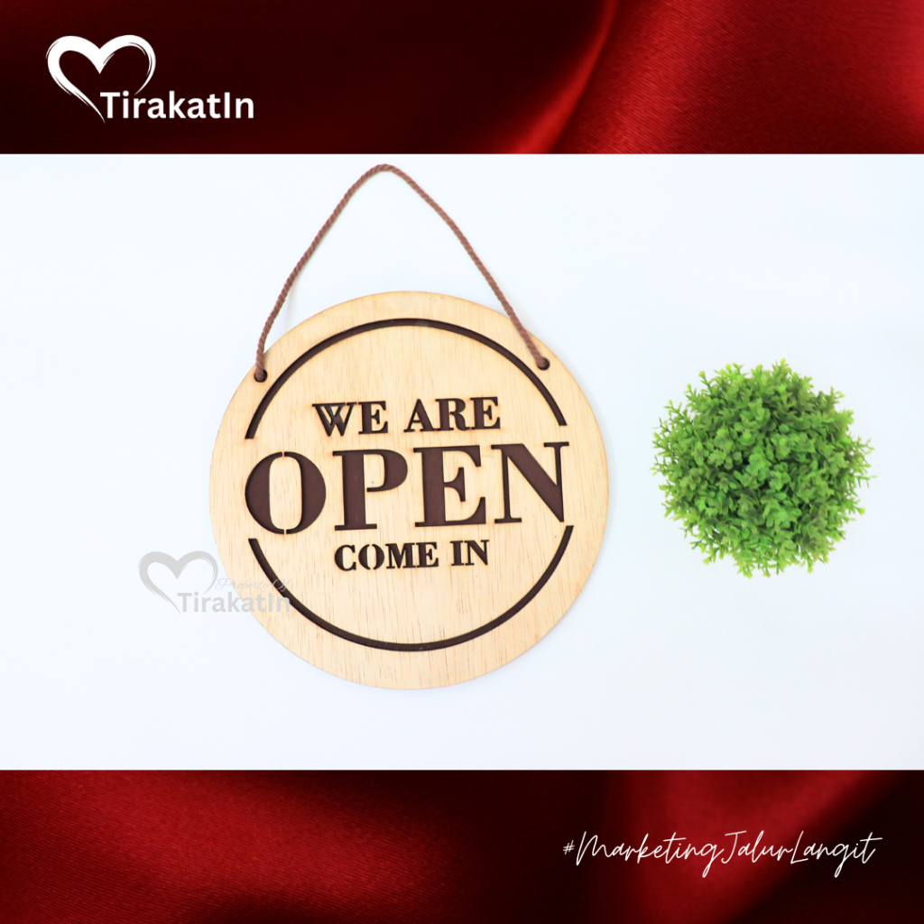 TirakatIn - 2 Side Wooden Open Close Board Signage | Shop and ...