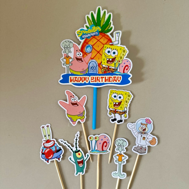 SPONGEBOB TOPPER (LA-001) SPONGEBOB CAKE TOPPER/ SPONGEBOB CAKE TOPPER ...