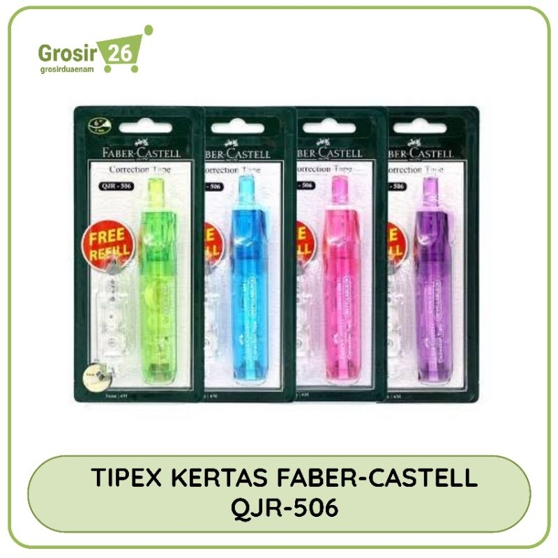 (1 pcs) typex paper / correction tape / tip-ex faber-castell qjr-506 ...